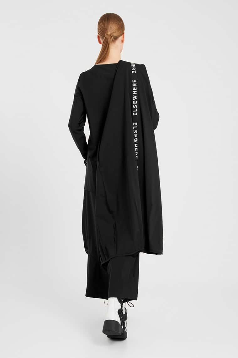 Balloon Shape Dress-cardi-black - Elsewhere Fashion